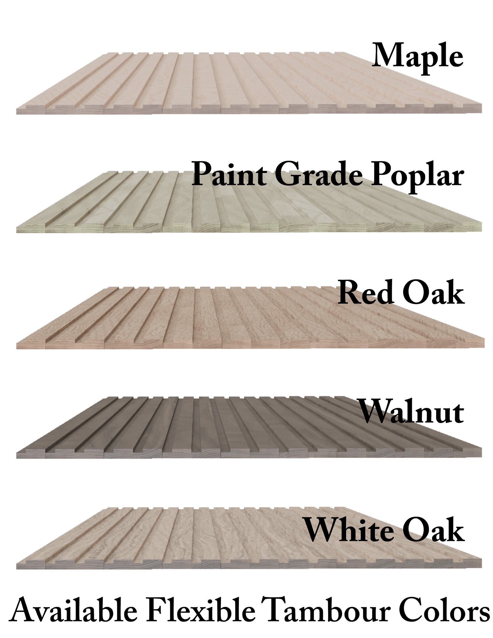 1/4" Square Flexible Tambour - Usually Ships in 7-10 Business Days ...