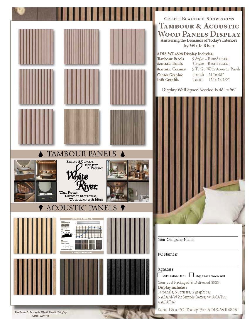 Tambour & Acoustic Wood Panels Display - All packaged & delivered for ...