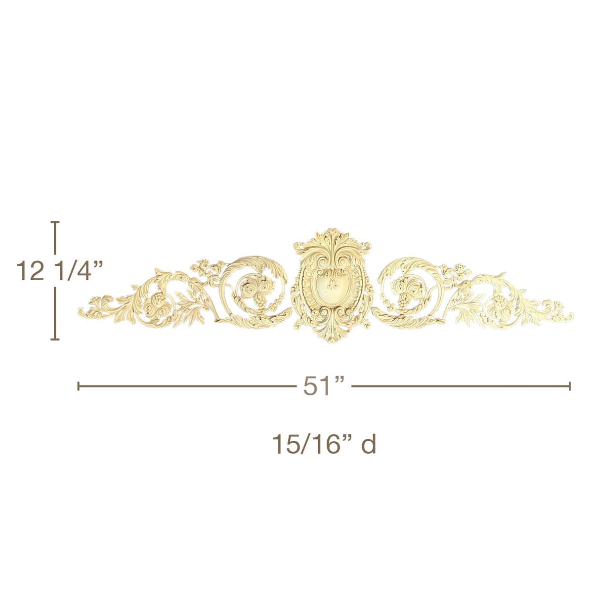 Cartouche with Acanthus Scrolls, 5 Pieces, Resin — Mouldings.com