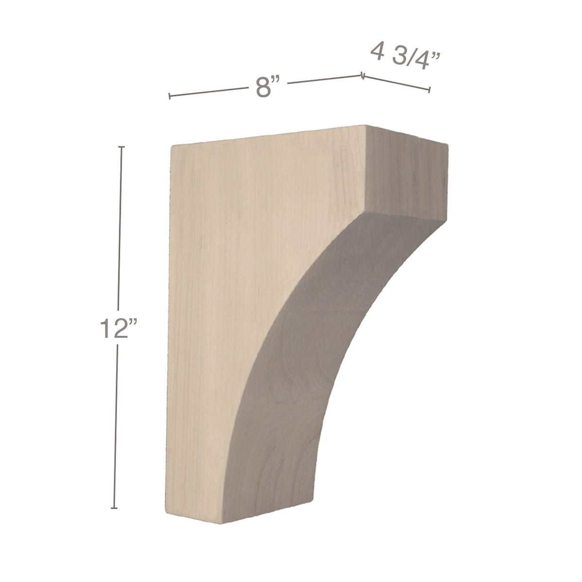 12" Contemporary Large Bar Bracket Corbel, — Mouldings.com