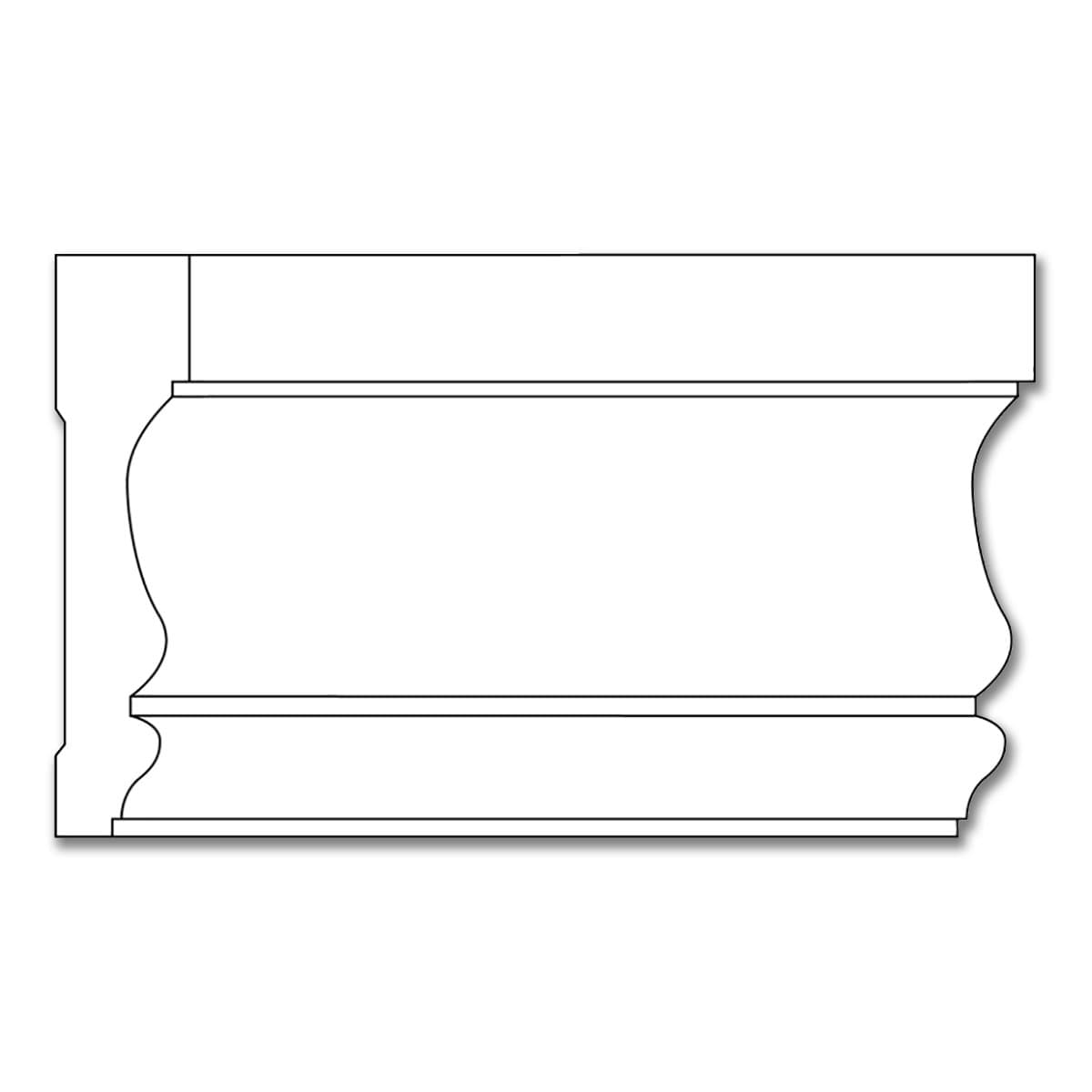 Traditional Casing, 3 1/2''w x 13/16''d — Mouldings.com