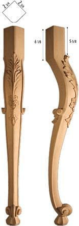 Traditional Collection, Traditional Leg, 3 7/8"w x 31 1/2'"h x 3 7/8 ...