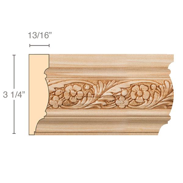 Running Leaf Case, 3 1/4"w x 13/16"d — Mouldings.com