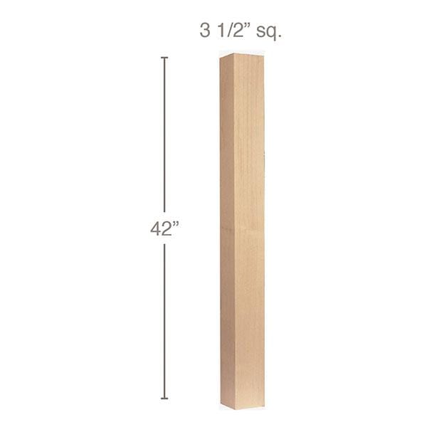 Contemporary Straight Square Bar Column, 3 1/2"sq. x 42"h — Mouldings.com