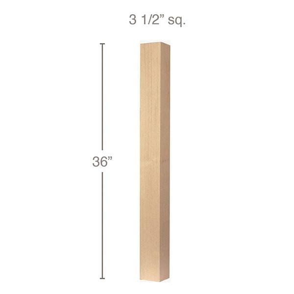 Contemporary Straight Square Island Column, 3 1/2"sq. x 36"h ...