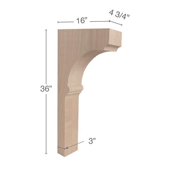 Cavetto Trim To Fit Corbel, 4 3/4"w x 36"h x 16"d — Mouldings.com