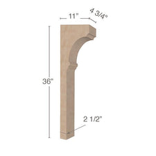 Cavetto Trim To Fit Corbel - Low Profile, 4 3/4"w x 36"h x 11"d ...