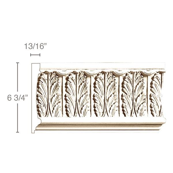 Acanthus Leaf and Tongue (Repeats 2 5/8 MT=1), 6 3/4''w x 13/16''d ...