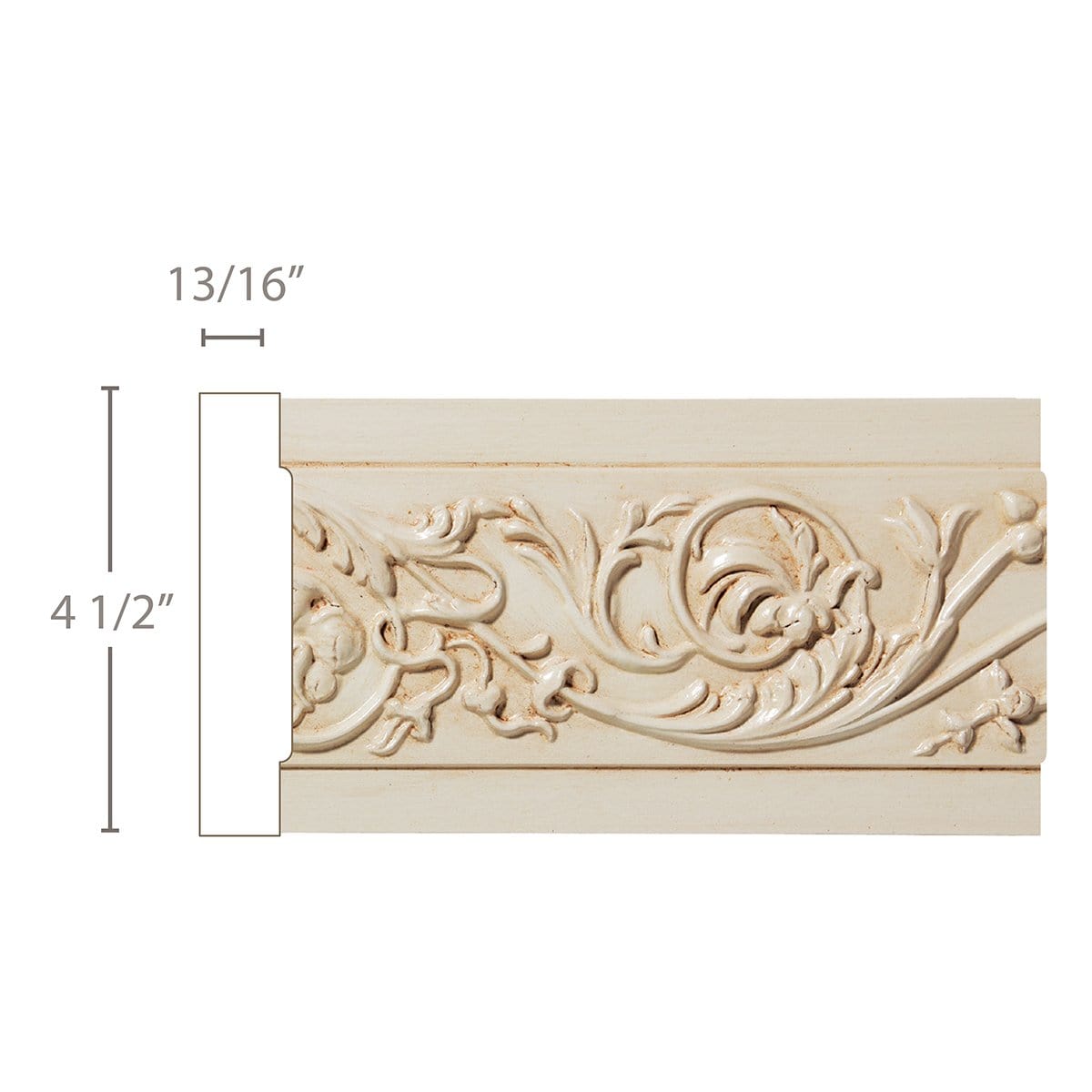 Fanciful Rinceau Scrolls, 1"w X 4 1/2"d — Mouldings.com