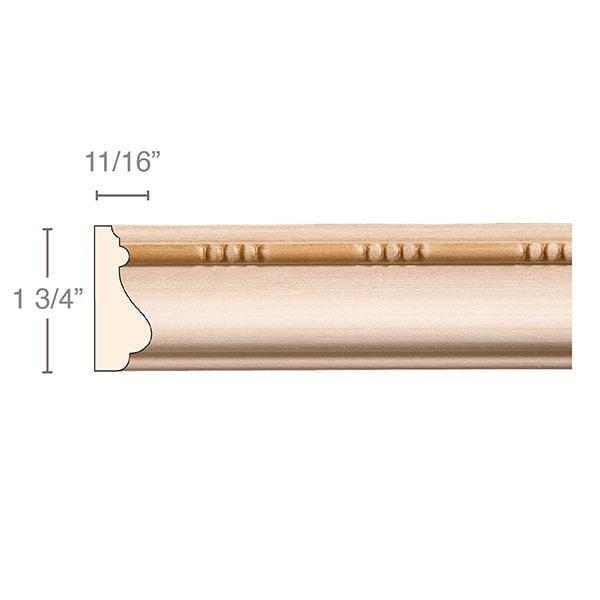 Bead and Barrel (Lips 1/4), 1 3/4"w x 11/16"d — Mouldings.com